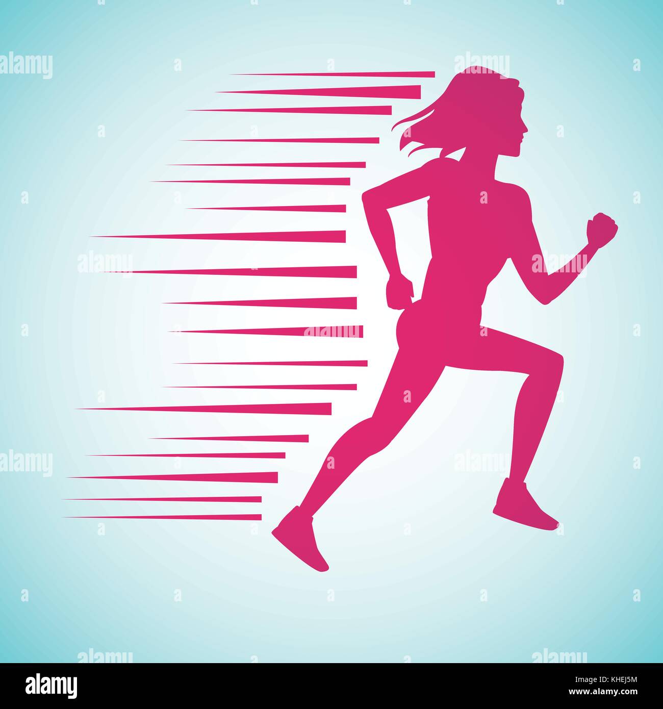 Female feet running Stock Vector Images - Alamy