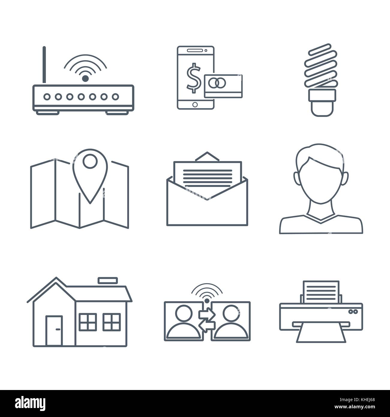 Internet technology icons Stock Vector Image & Art - Alamy