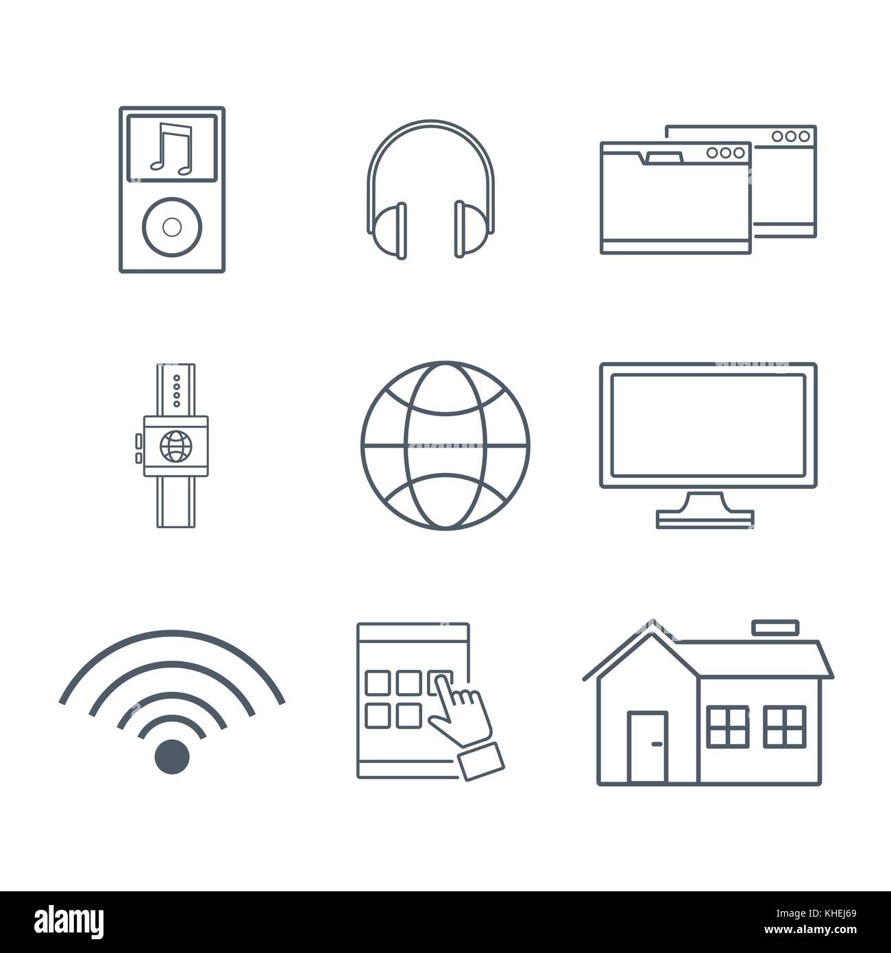 Internet technology icons Stock Vector Image & Art - Alamy