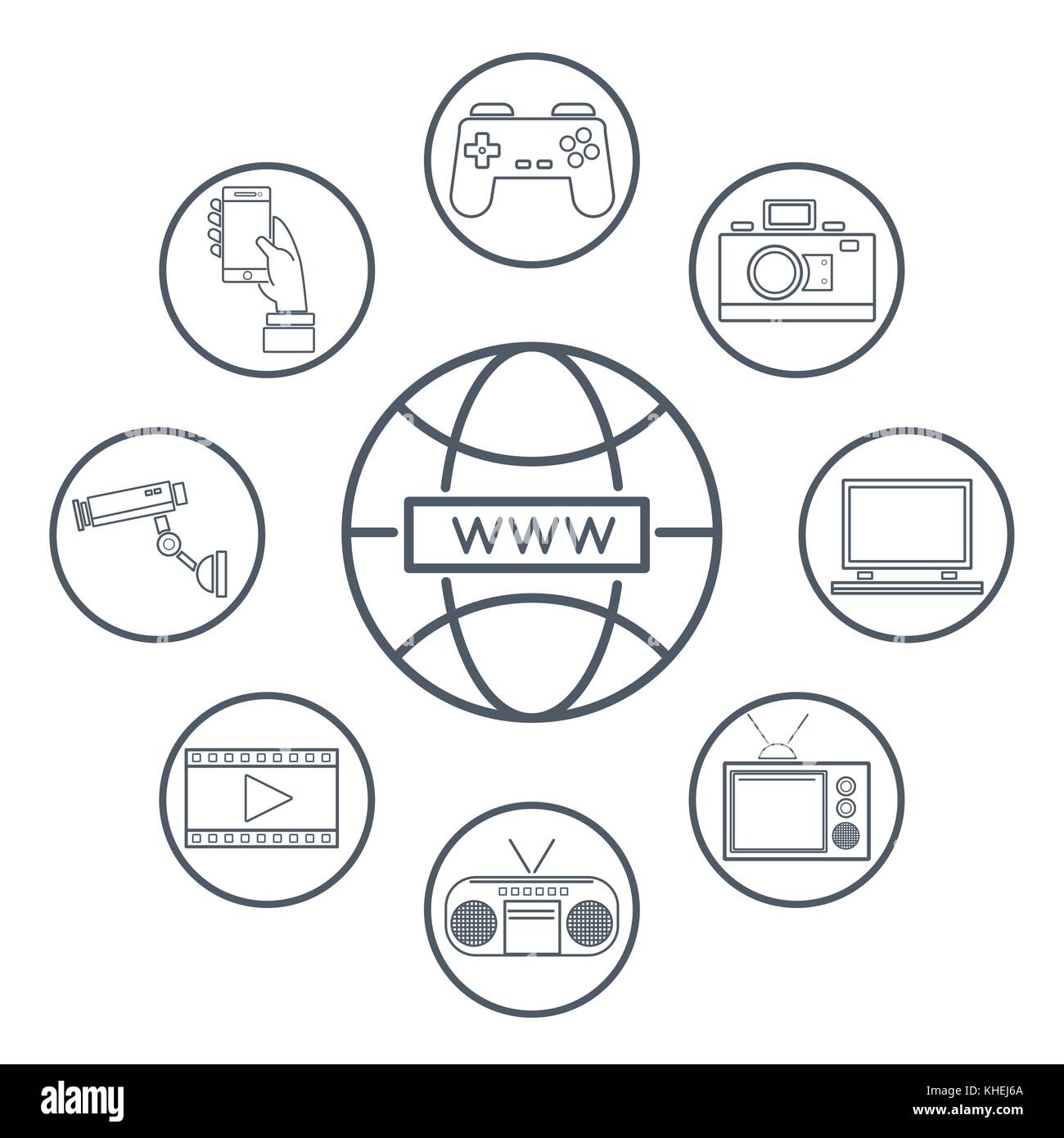 Internet technology icons Stock Vector Image & Art - Alamy
