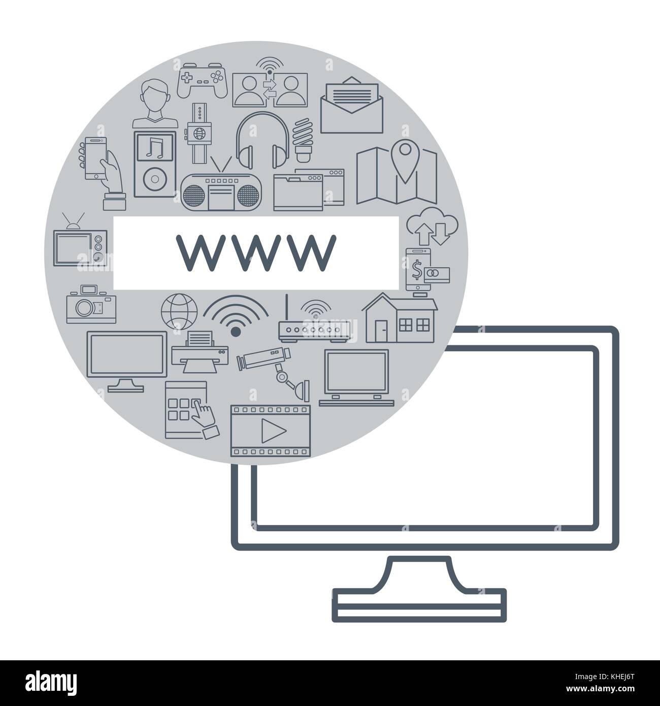 Internet technology icons Stock Vector Image & Art - Alamy