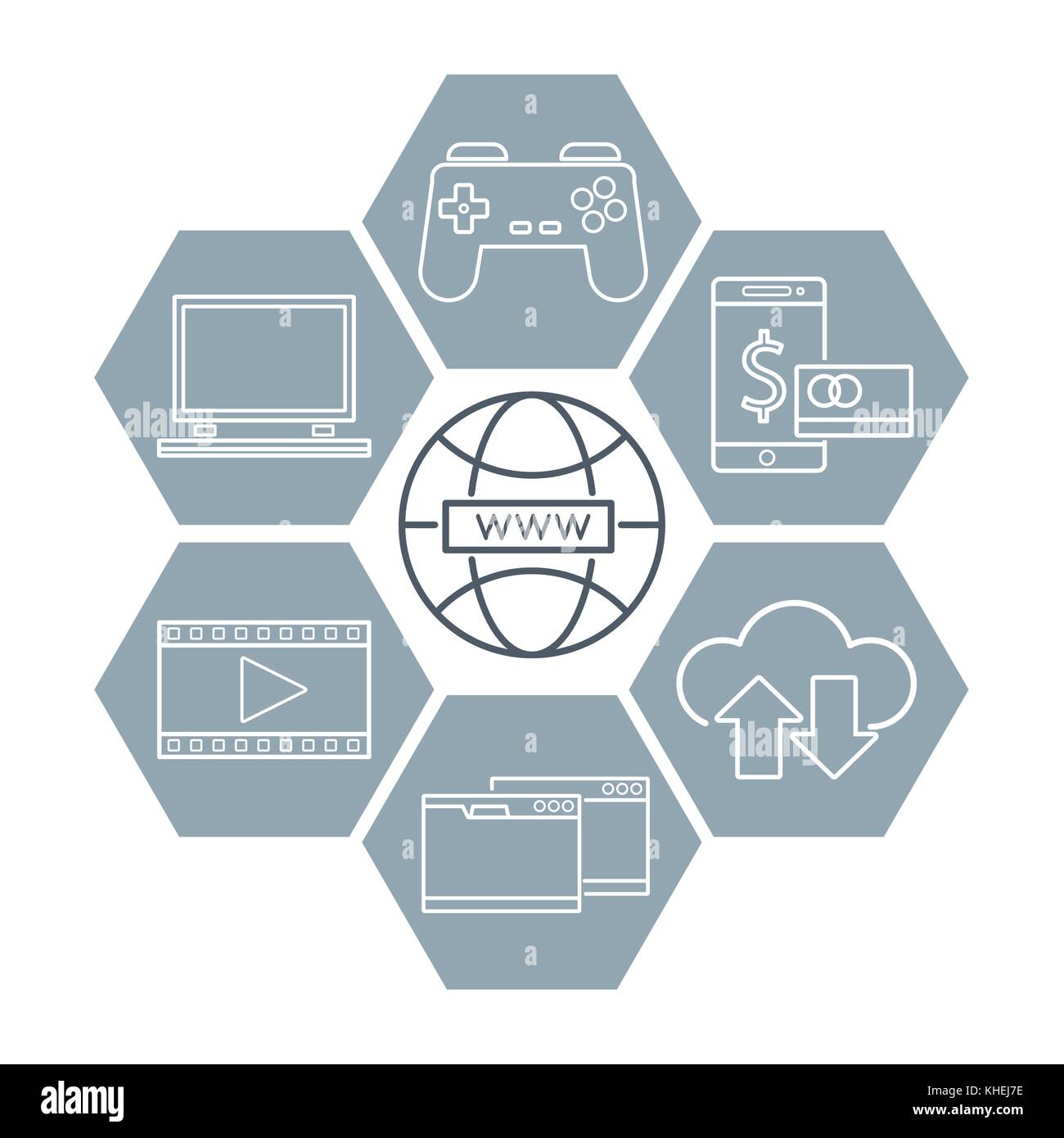 Internet technology icons Stock Vector Image & Art - Alamy