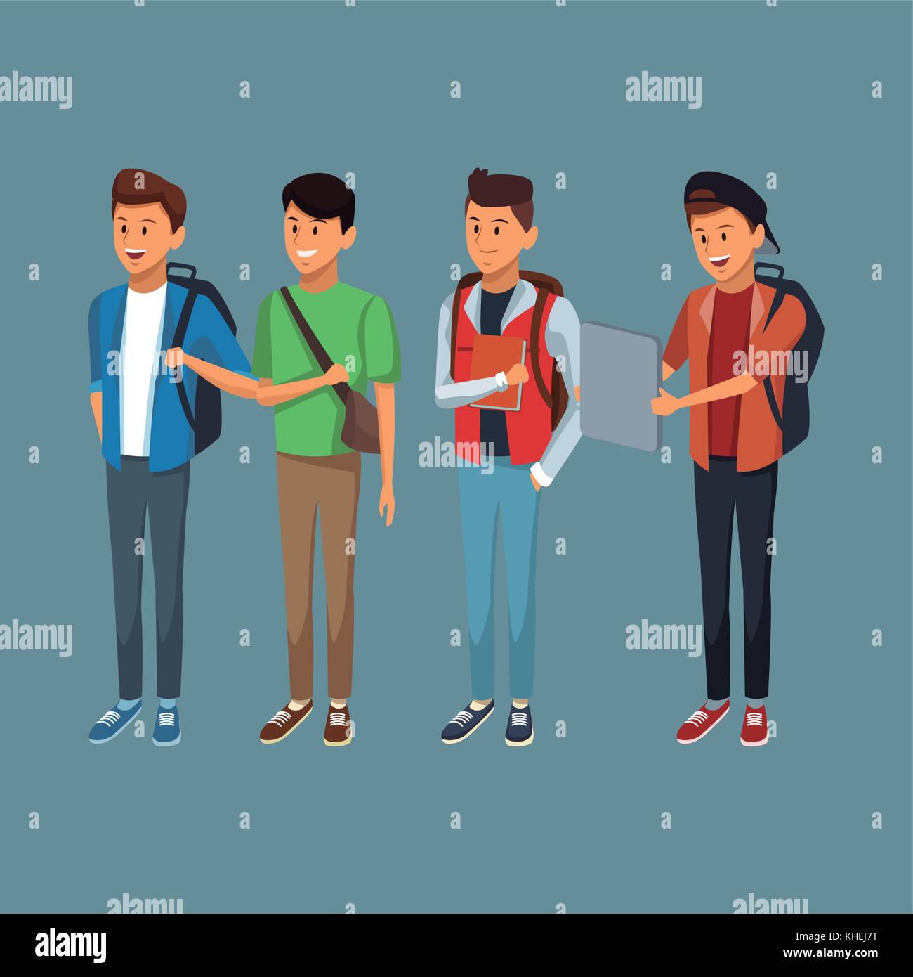 Young students cartoon Stock Vector Image & Art - Alamy