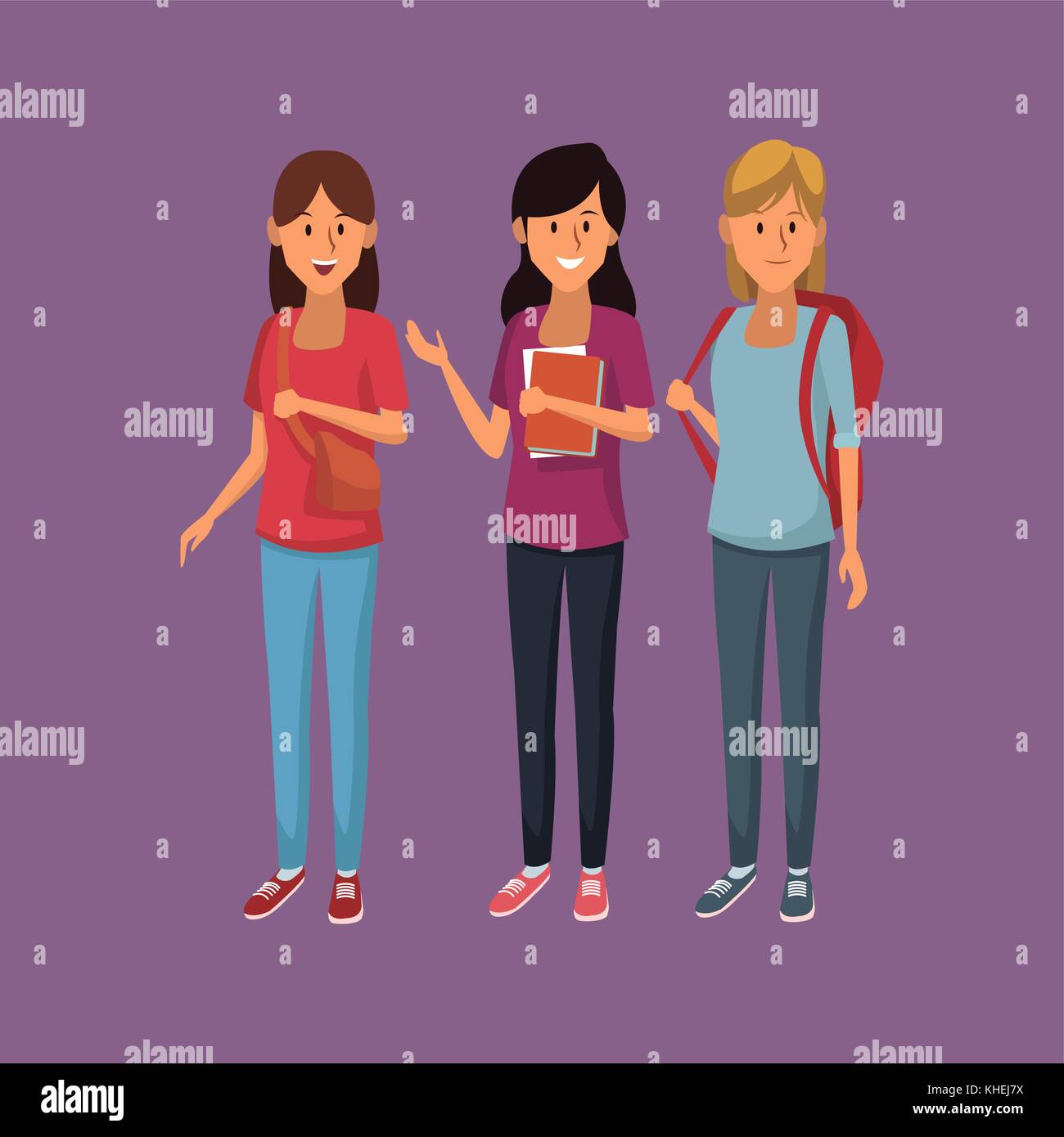 Young students cartoon Stock Vector Image & Art - Alamy