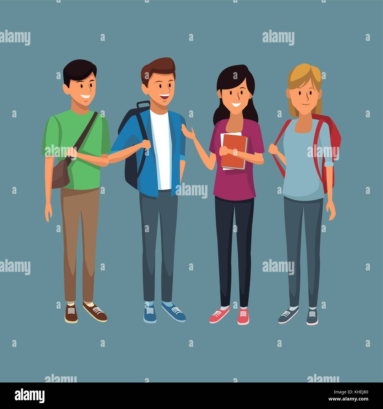 Young students cartoon Stock Vector Image & Art - Alamy