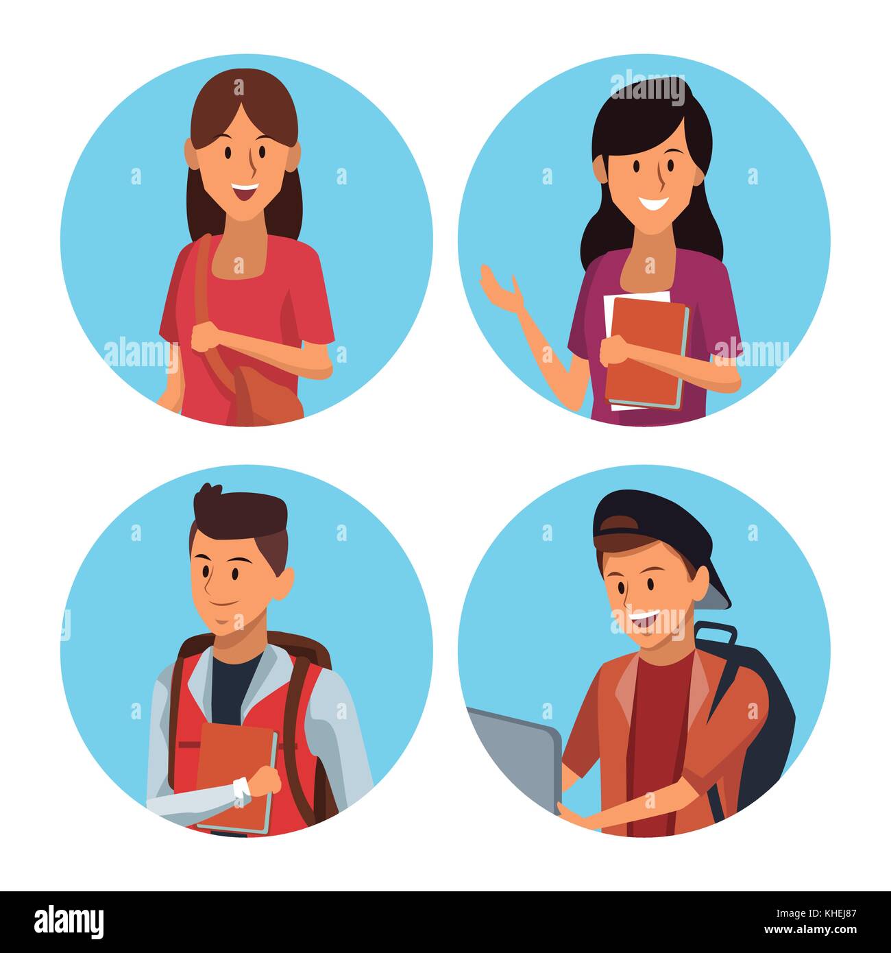 Young students cartoon Stock Vector Image & Art - Alamy