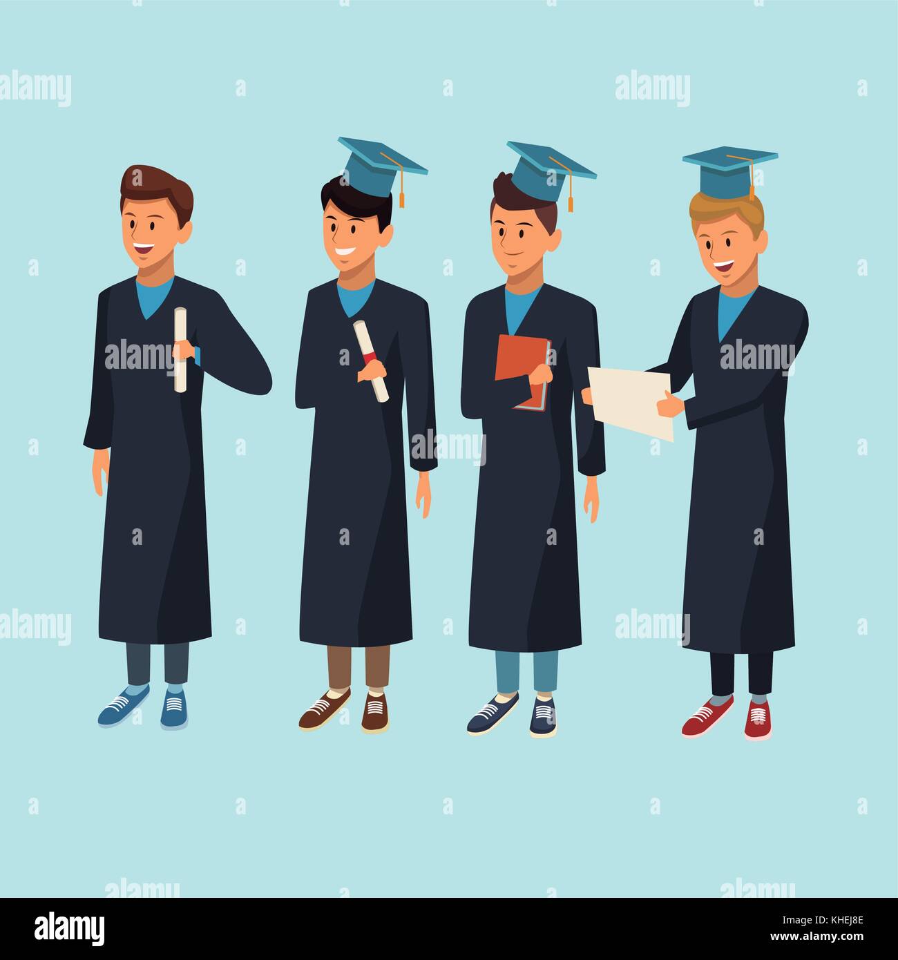 Students in robe cartoon Stock Vector Image & Art - Alamy