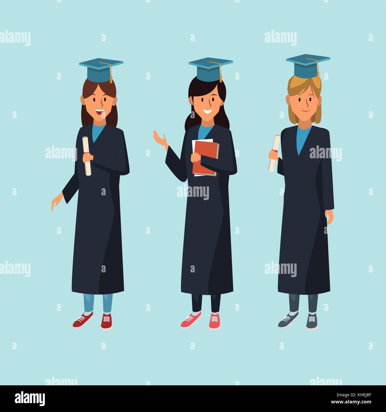 Students in robe cartoon Stock Vector Image & Art - Alamy