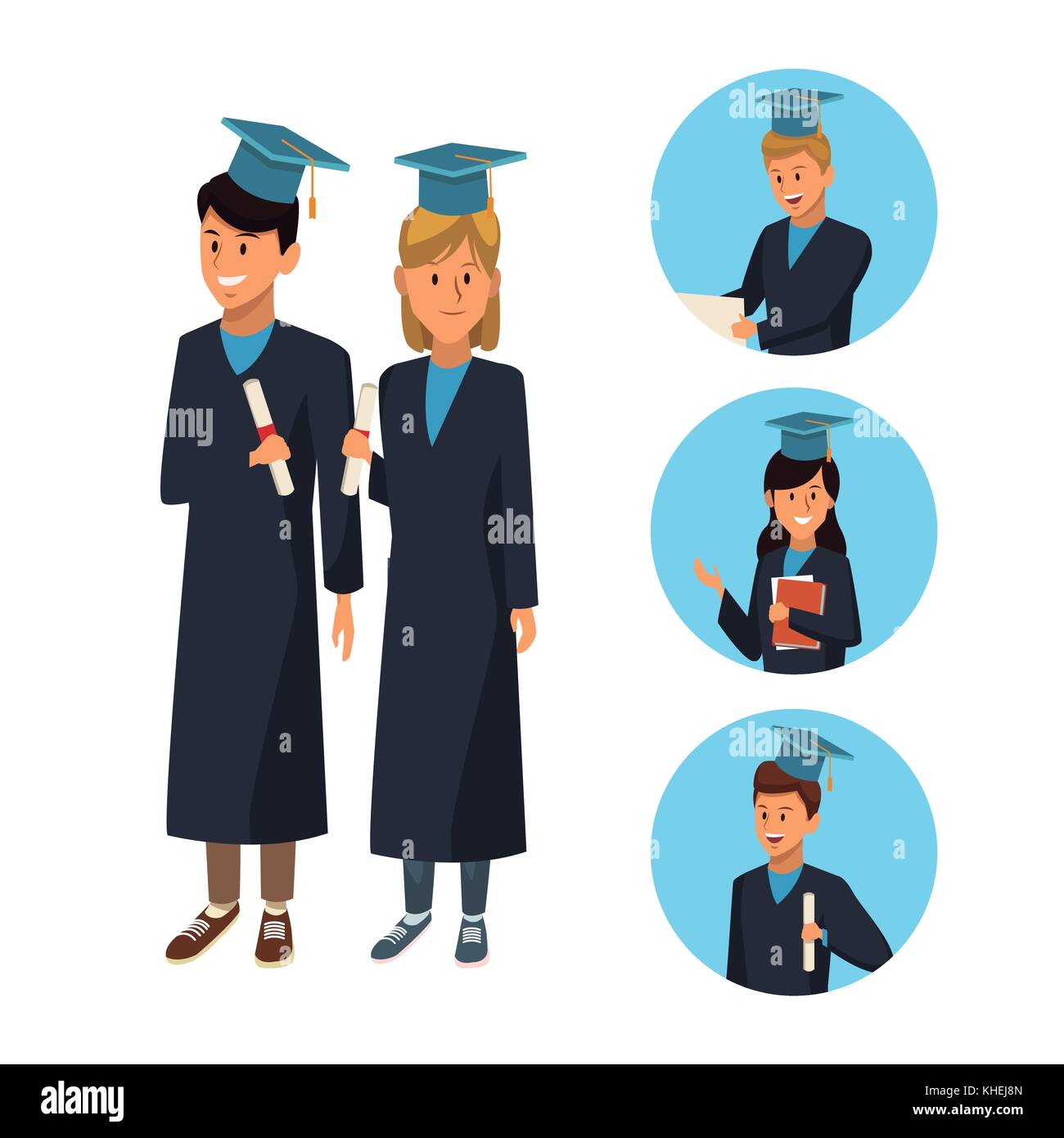 University students in graduation Cut Out Stock Images & Pictures - Alamy