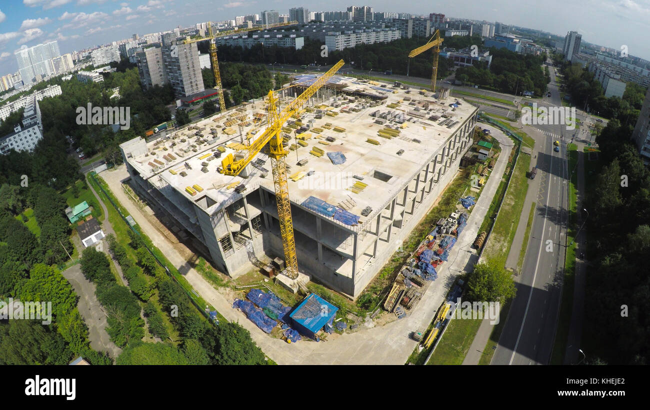 Construction site in the city Stock Photo - Alamy