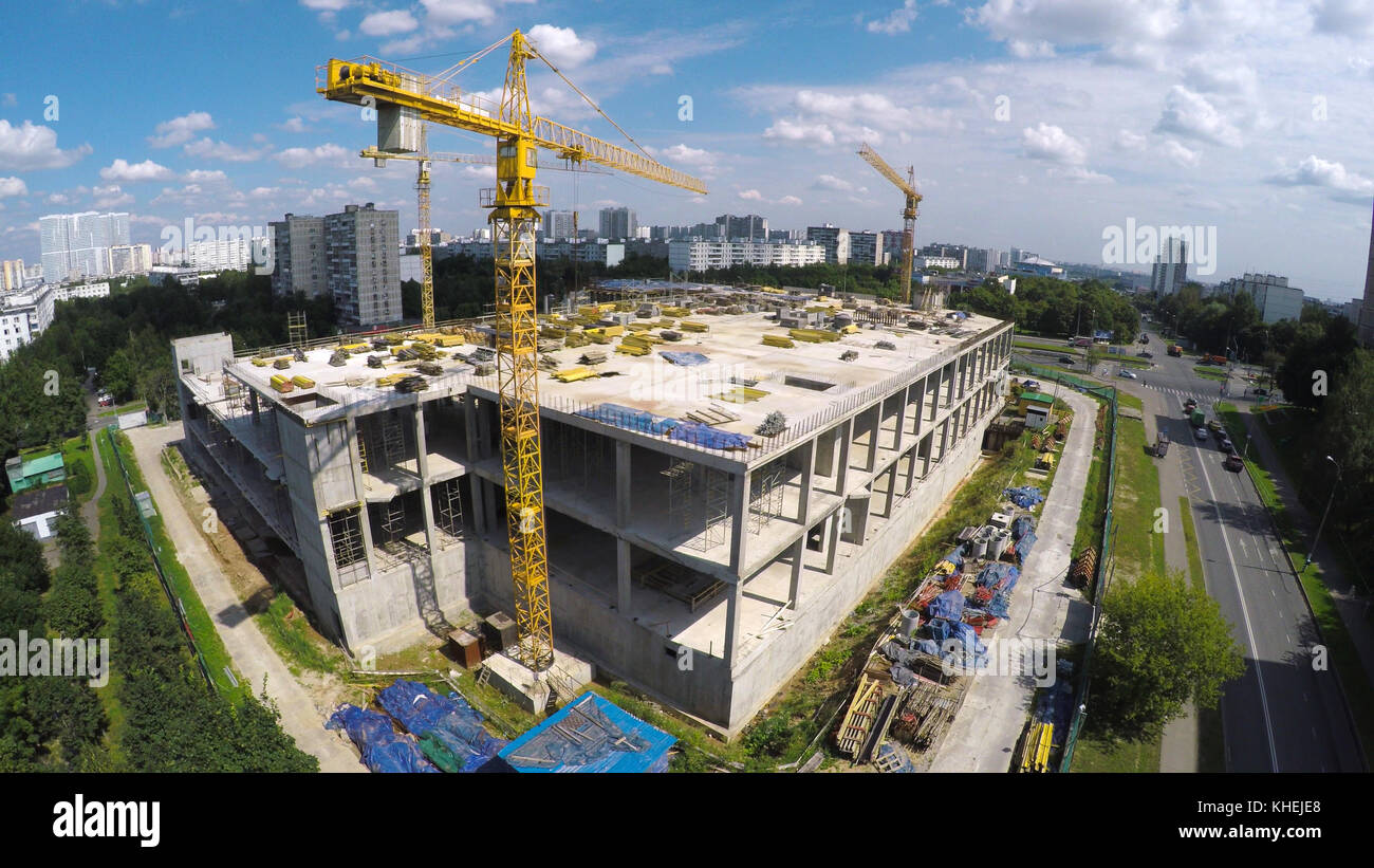 Construction site in the city Stock Photo - Alamy