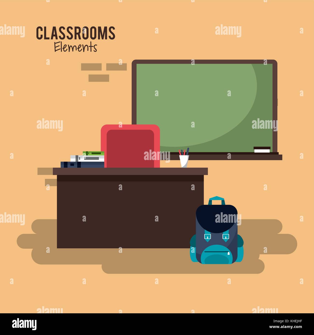 Classroom elements design Stock Vector Image & Art - Alamy
