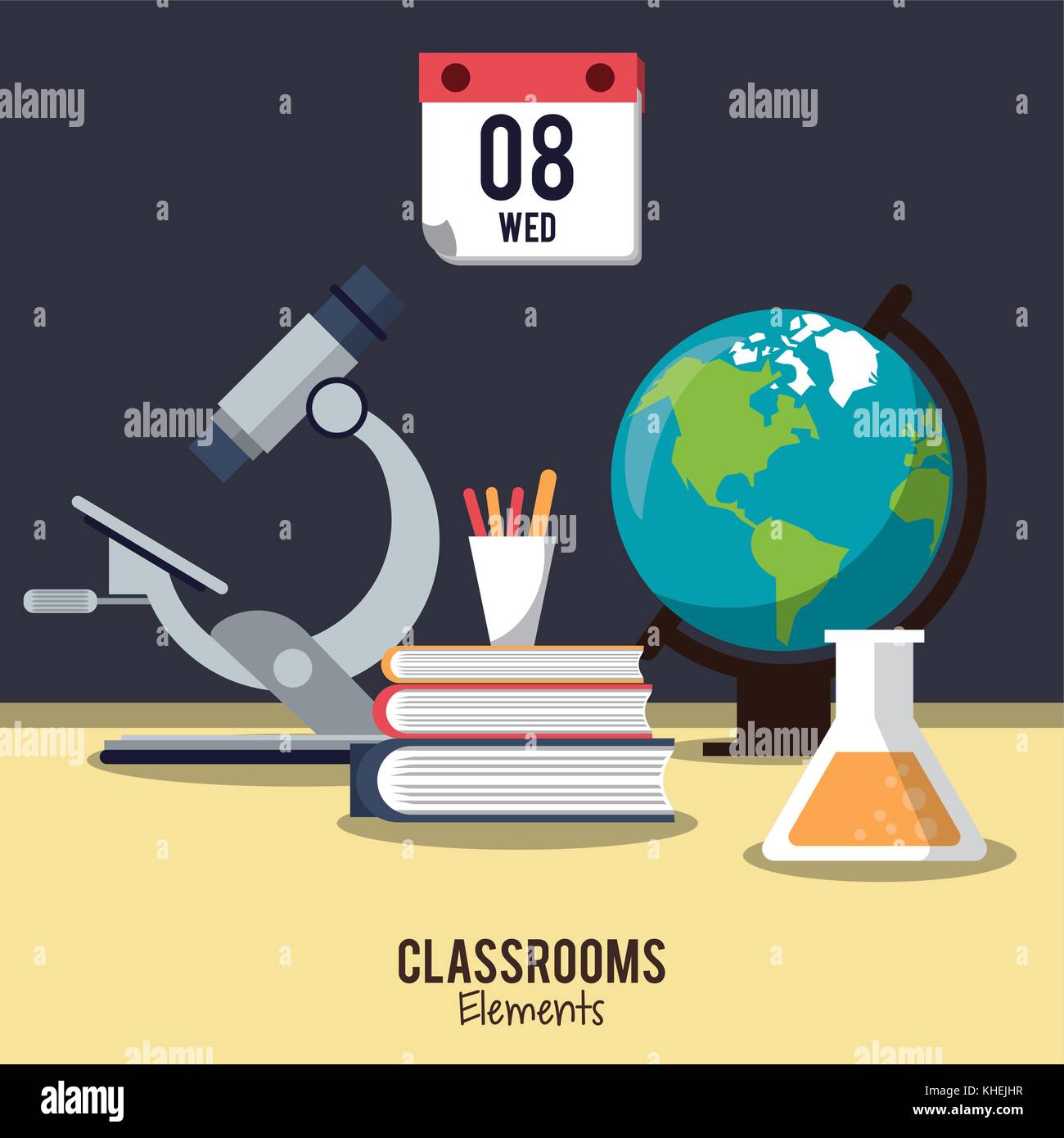 Classroom elements design Stock Vector Image & Art - Alamy