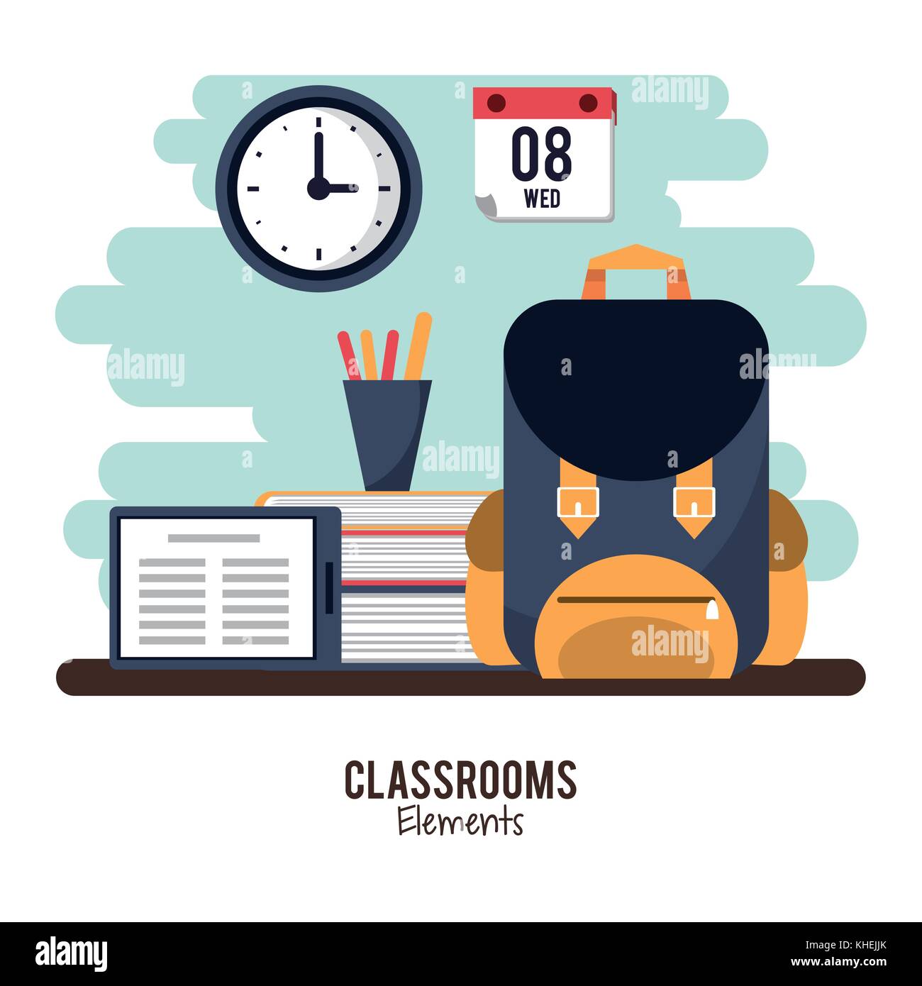 Classroom elements design Stock Vector Image & Art - Alamy