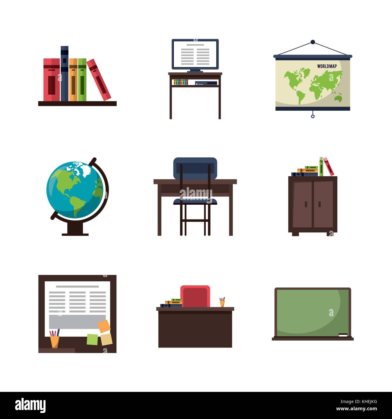 School cabinet Stock Vector Images - Alamy