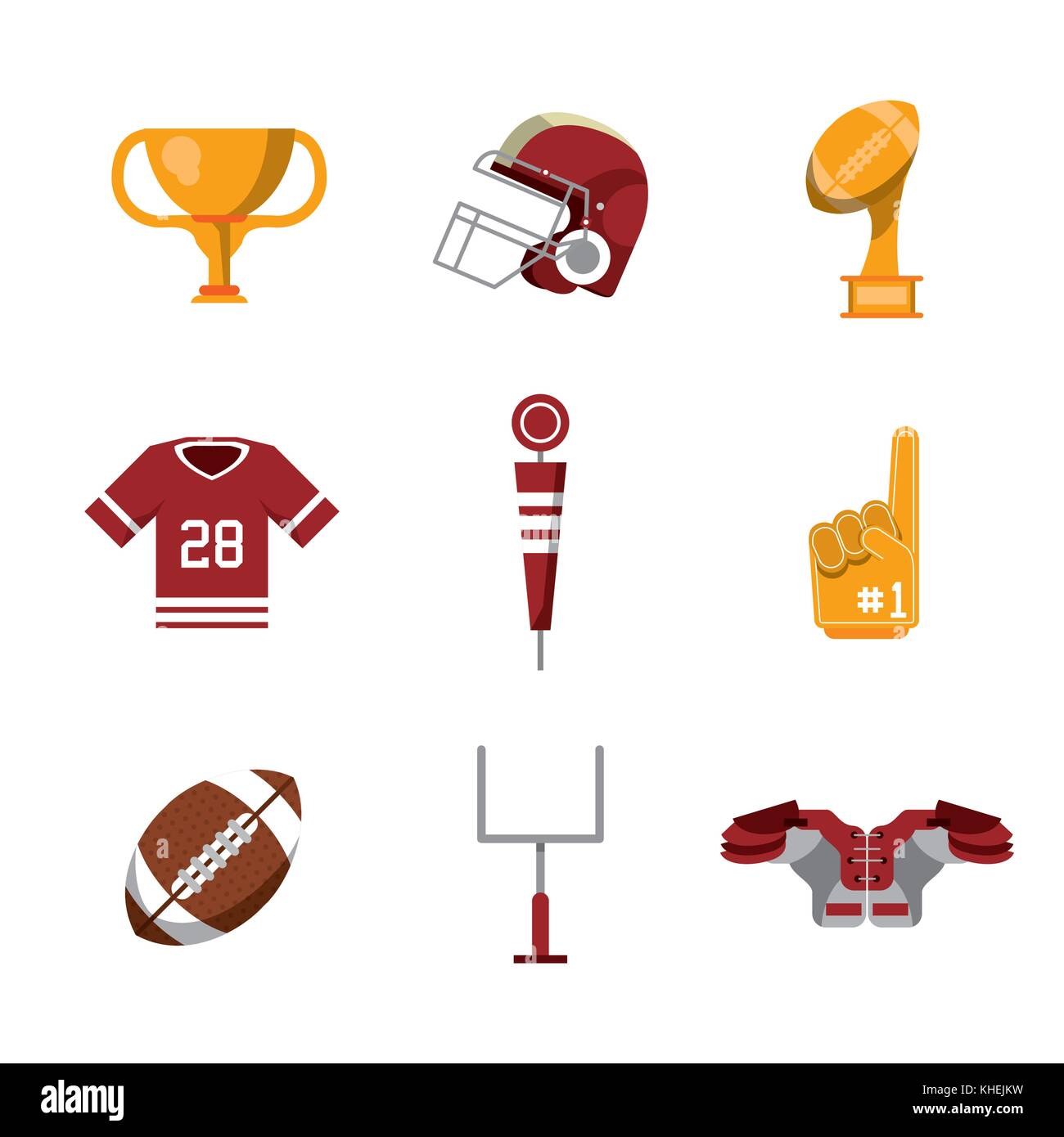 American football icons Stock Vector Image & Art - Alamy