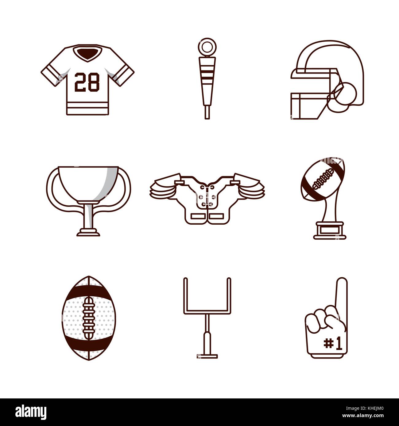 American football icons Stock Vector Image & Art - Alamy