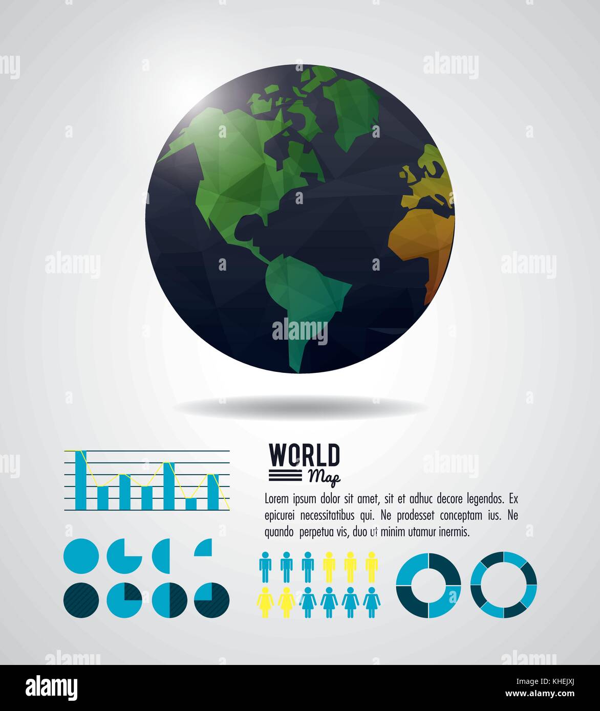 World map infographic Stock Vector Image & Art - Alamy