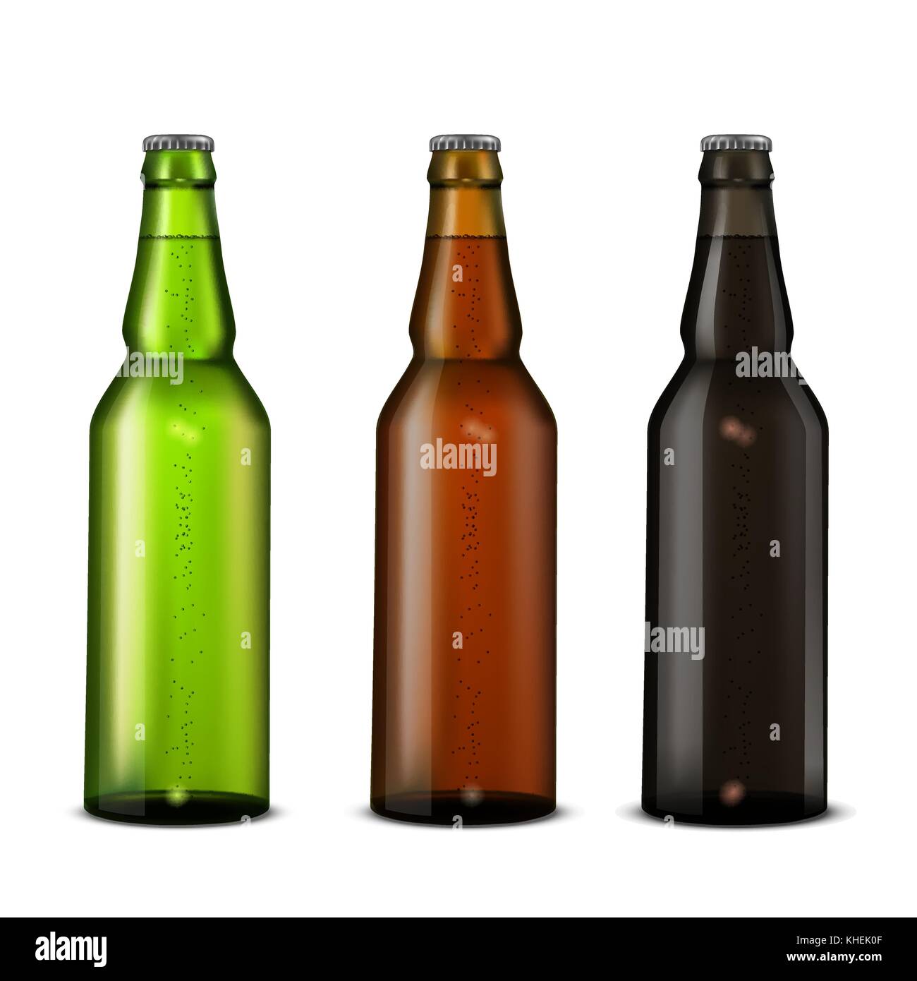 Dark glass beer bottles Stock Vector Images - Alamy