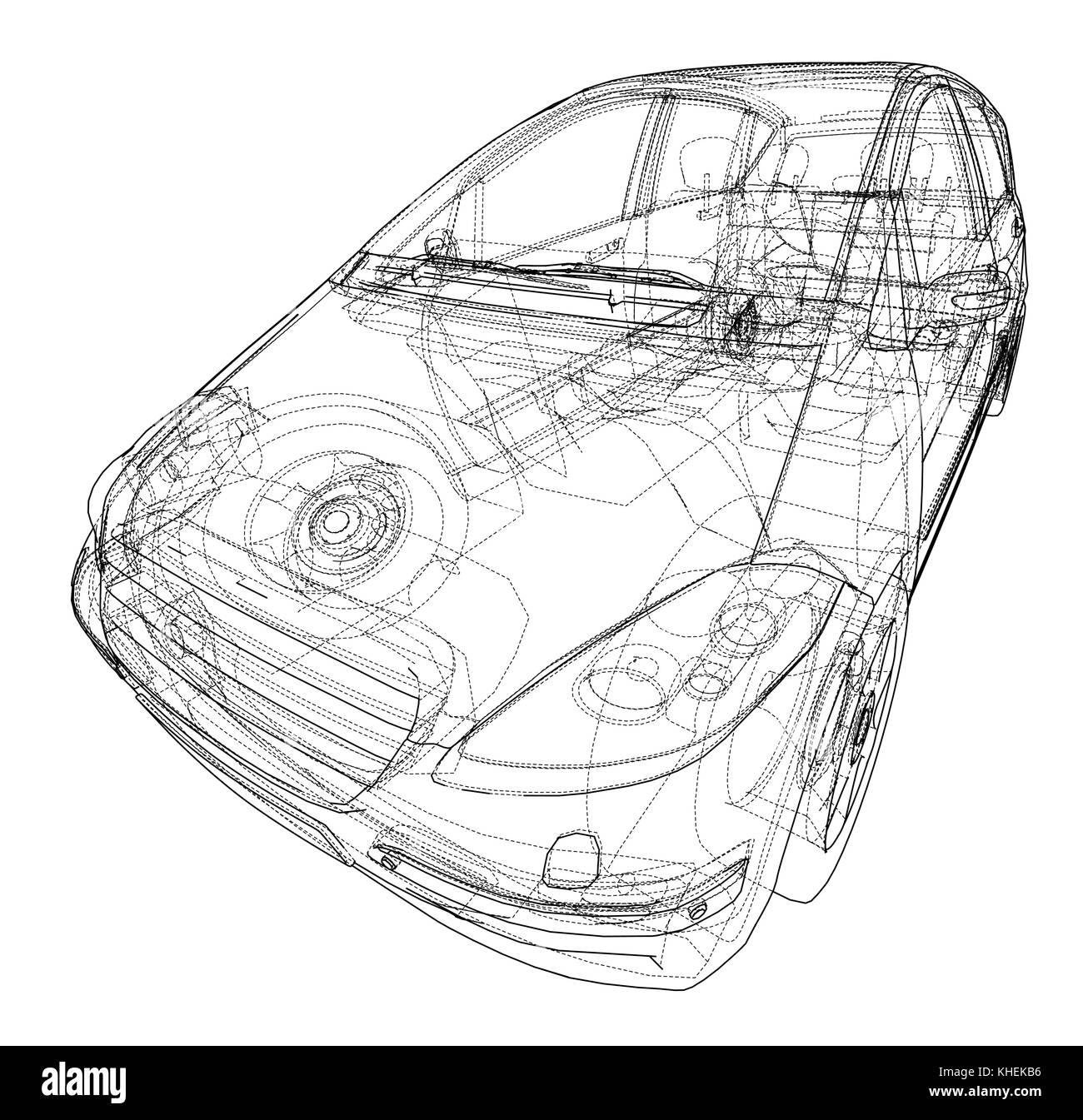 Car sketch. Vector Stock Vector Image & Art - Alamy
