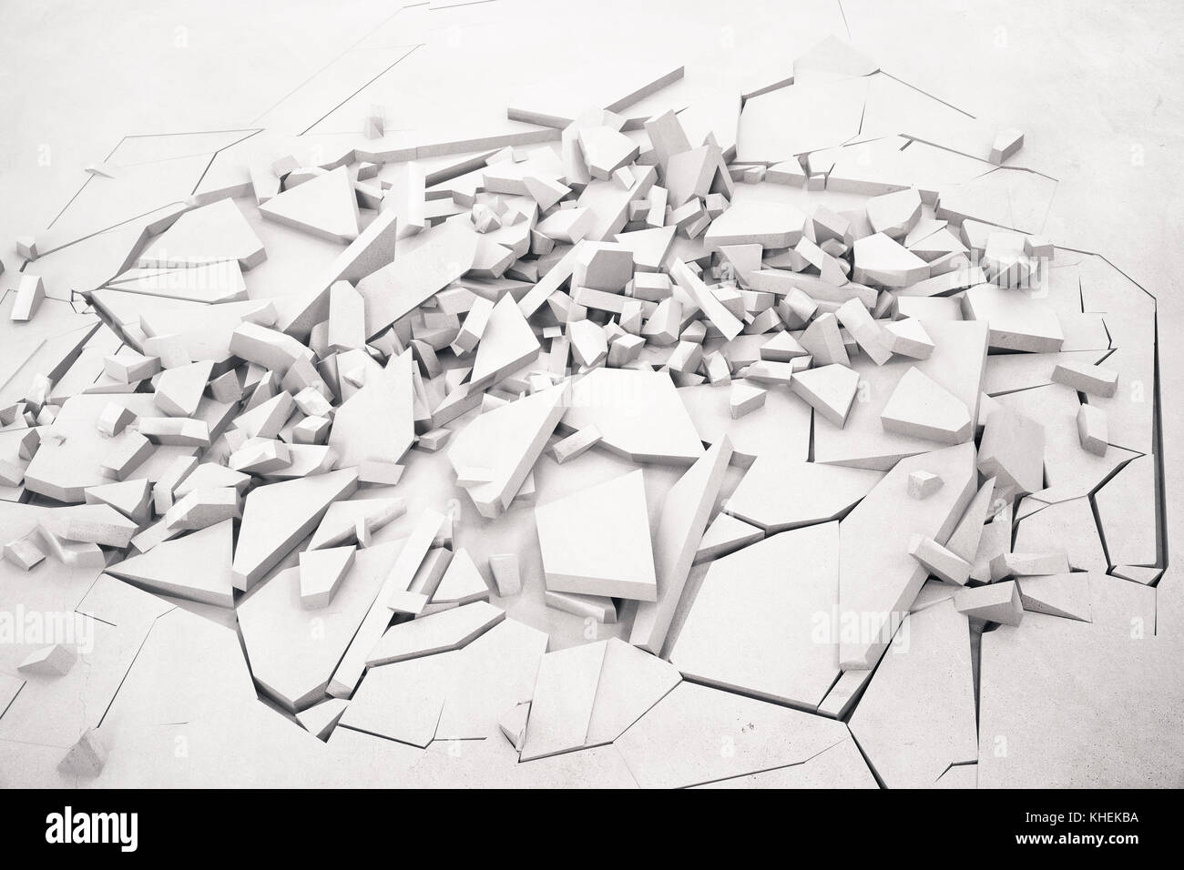 3d rendering cracked earth abstract background. Cracked concrete earth ...