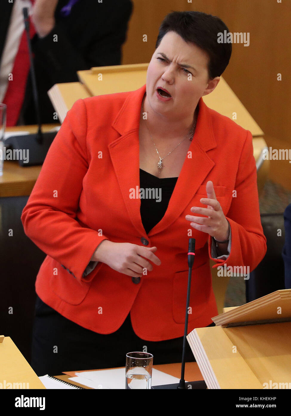 Scottish Conservative leader Ruth Davidson in the debating chamber ...