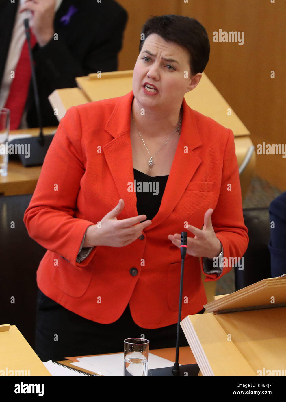 Scottish Conservative leader Ruth Davidson in the debating chamber ...
