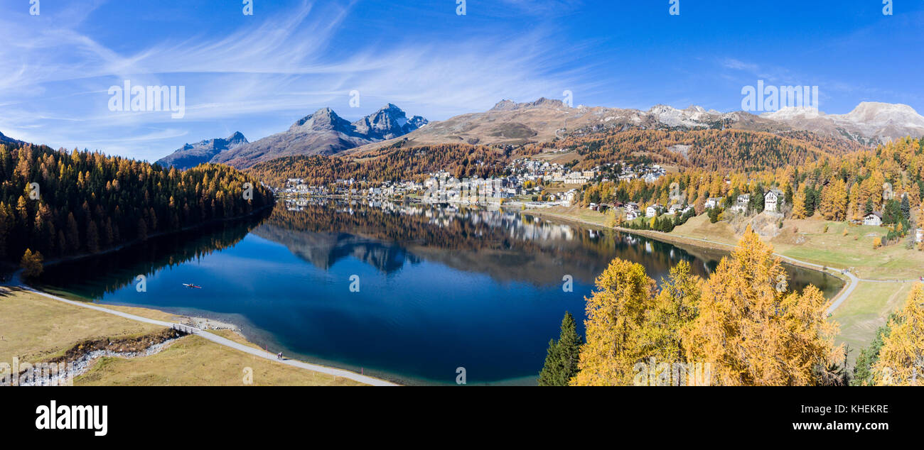 Panoramic view of Sankt Moritz Stock Photo - Alamy