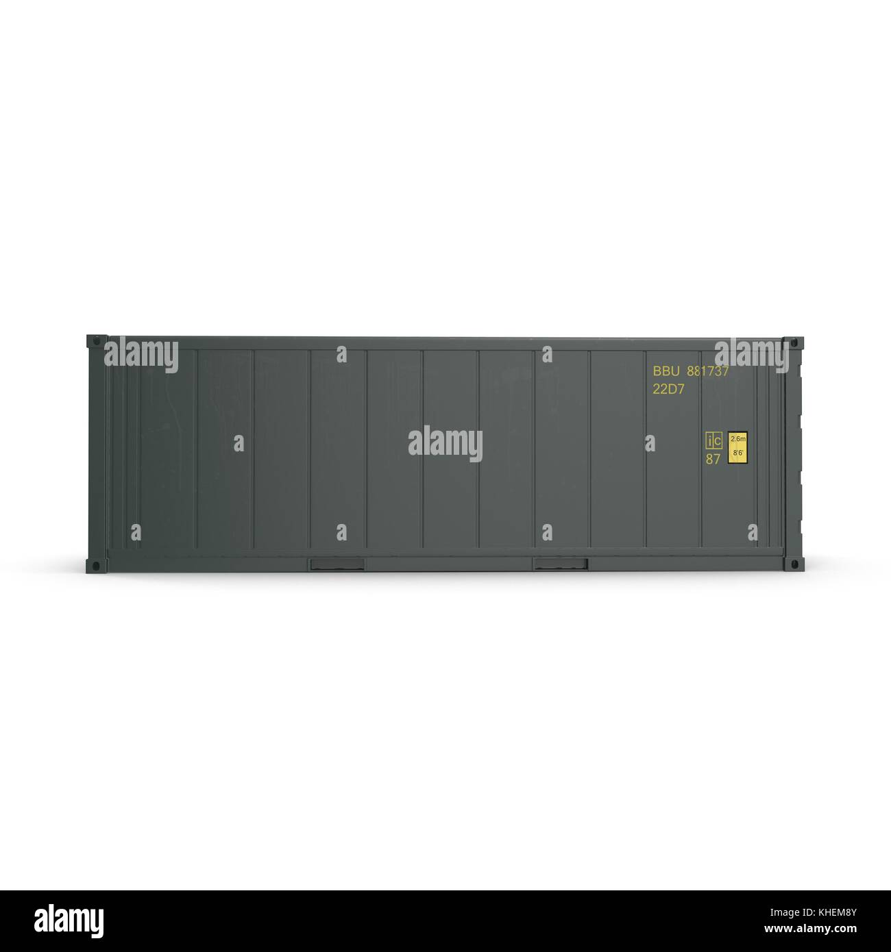 ISO Refrigerated Container isolated on white 3D Illustration Stock ...