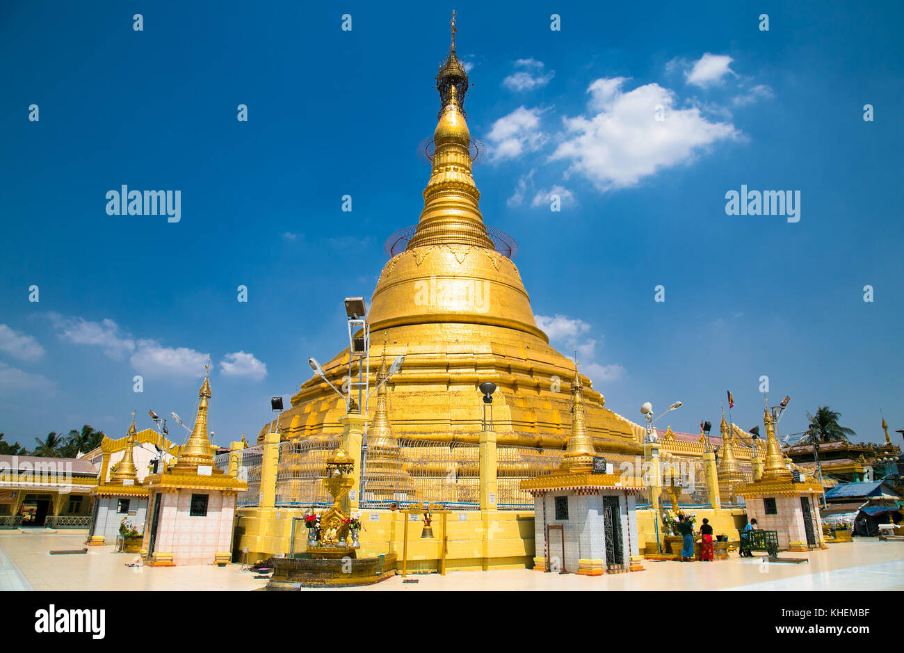 Botataung pagoda located in downtown Yangon, Myanmar. (Burma Stock ...
