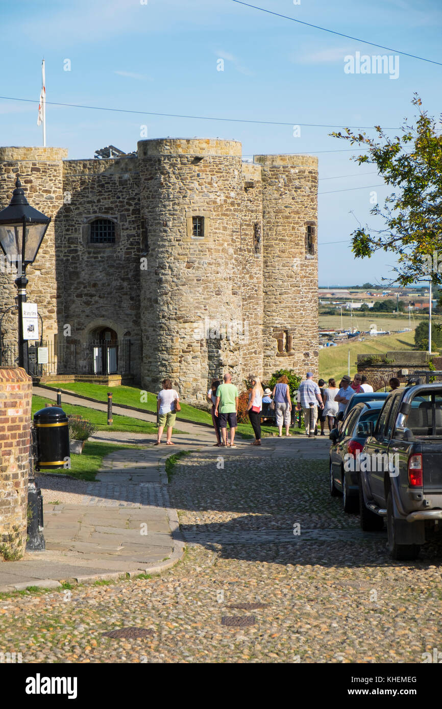 Restored medieval tower, Rye Castle and museum, Ypres tower. Rye, East ...