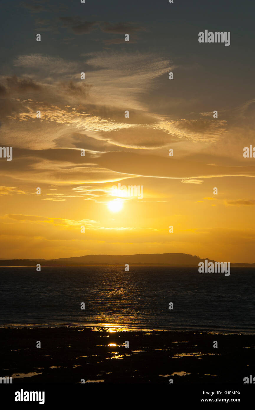 Sunset, Portgordon, Moray, Scotland, Great Britain Stock Photo - Alamy
