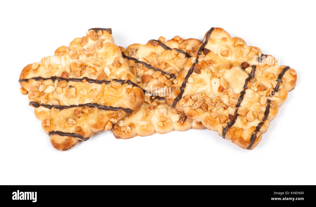 Group of square cookies isolated on white Stock Photo - Alamy