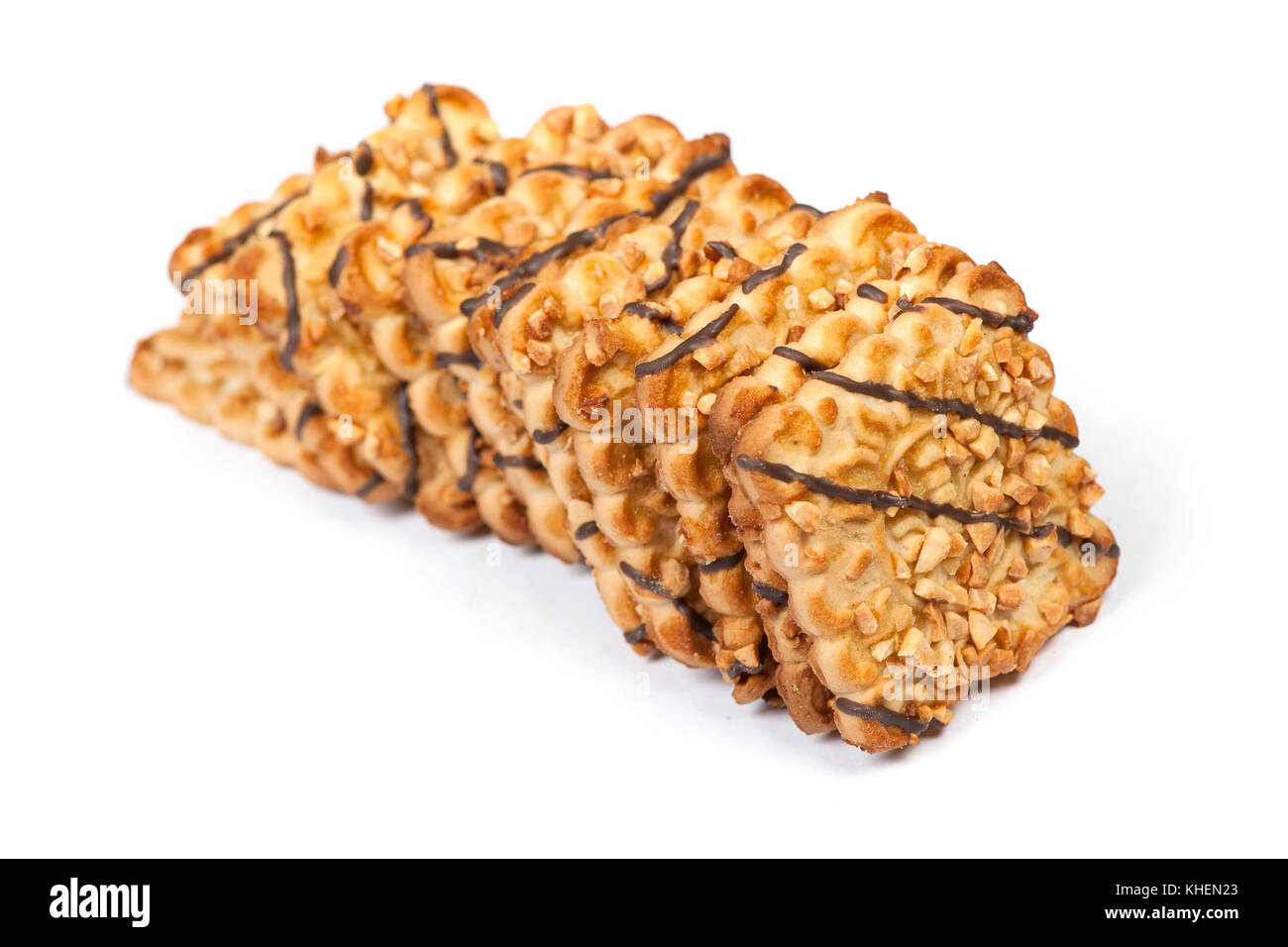 Group of square cookies isolated on white Stock Photo - Alamy