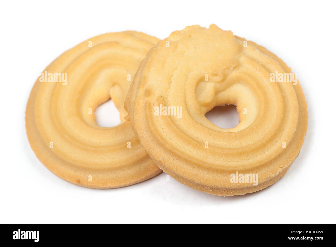 Round cookies isolated on white background Stock Photo - Alamy