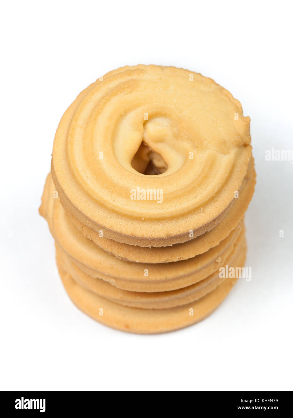Round cookies isolated on white background Stock Photo - Alamy