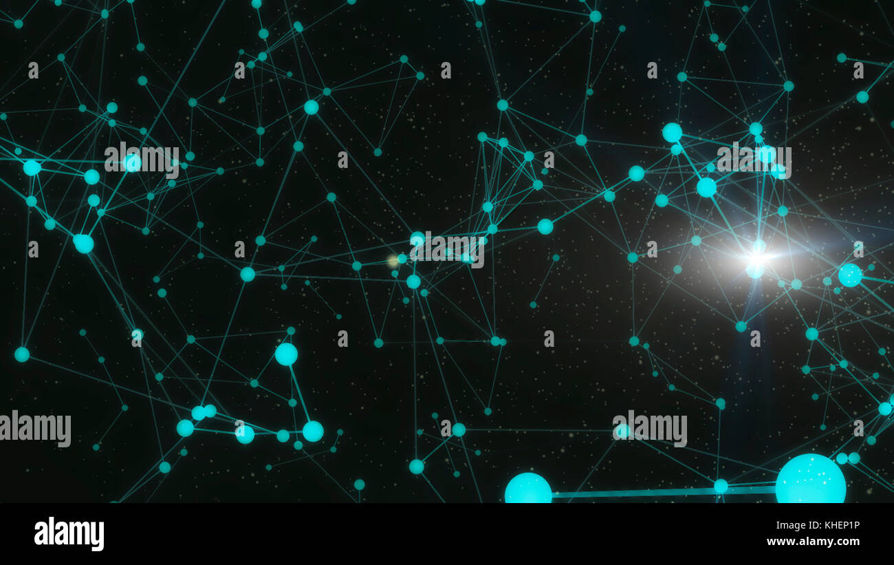 Structure 3d rendering connection and particles Stock Photo - Alamy