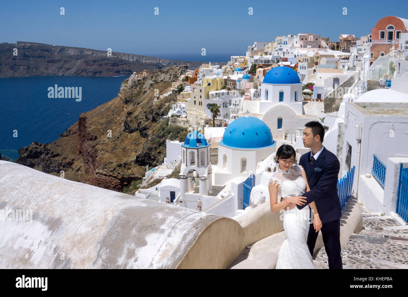 Bridal Couple Front Church Stock Photos & Bridal Couple Front Church ...