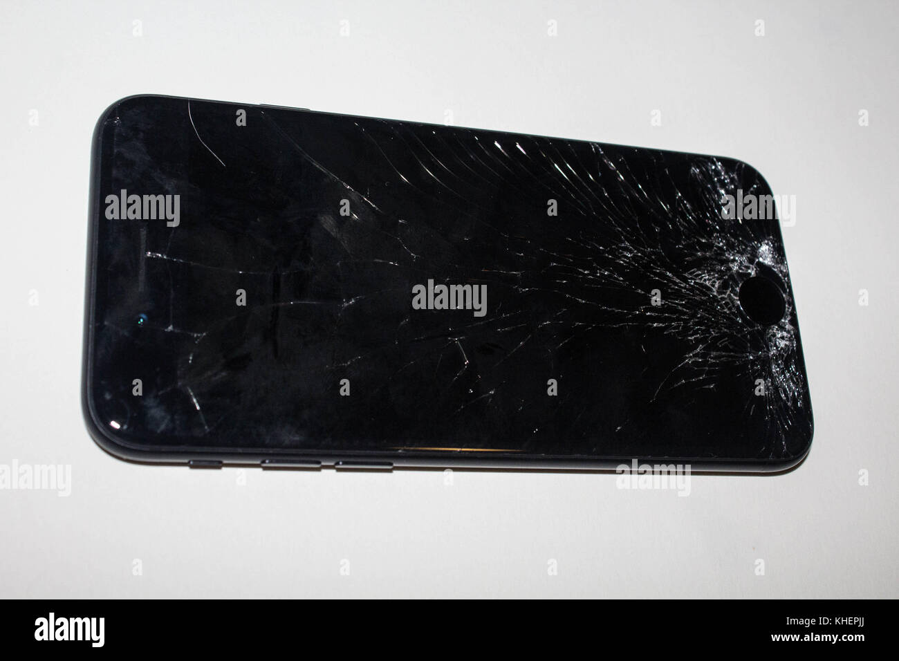 Broken phone in dark room Stock Photo - Alamy