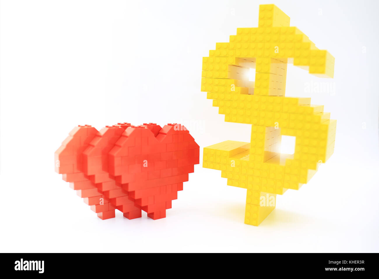Heart and dollar sign Stock Photo - Alamy