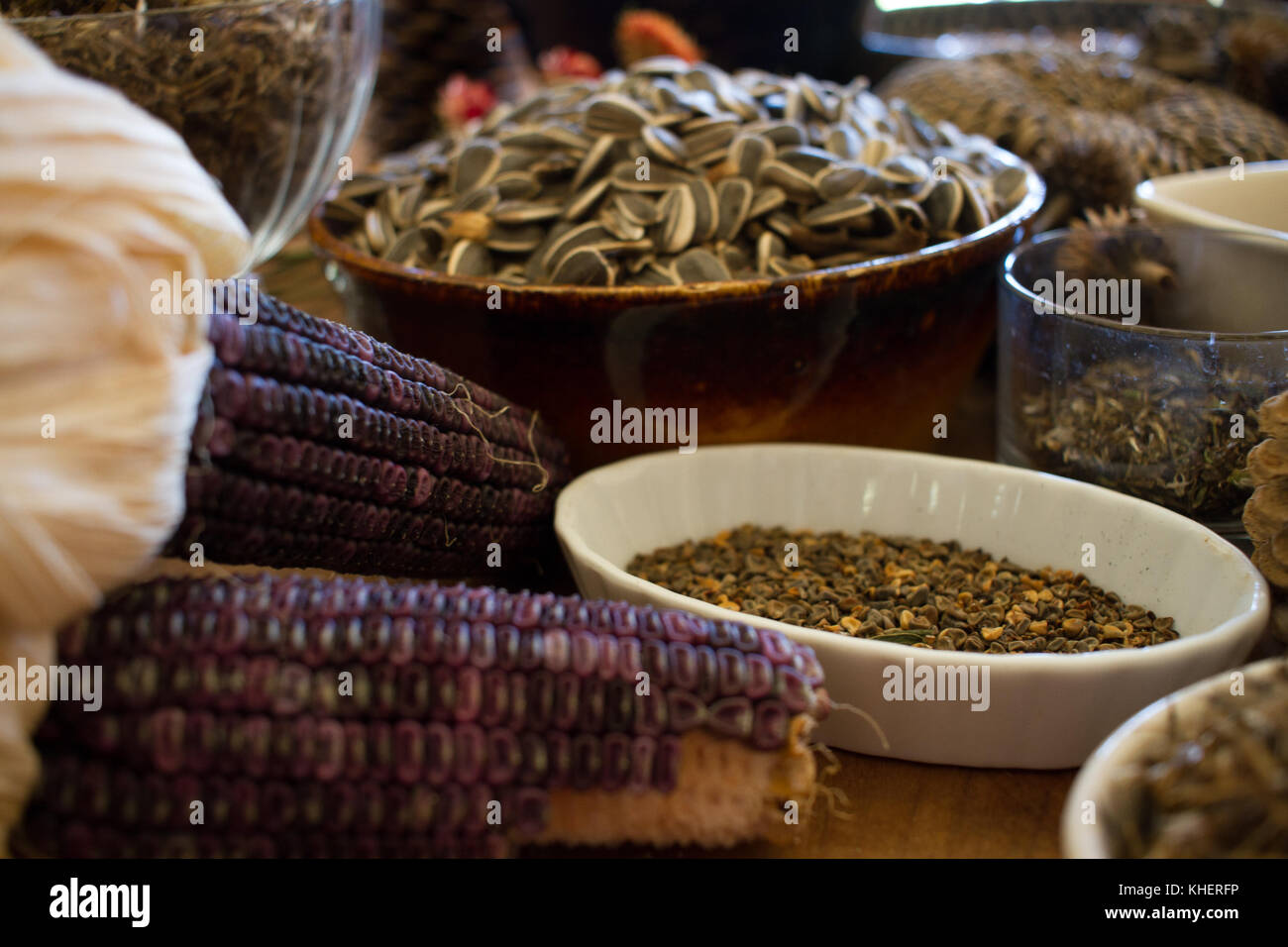 Cherokee Corn and seeds Stock Photo - Alamy