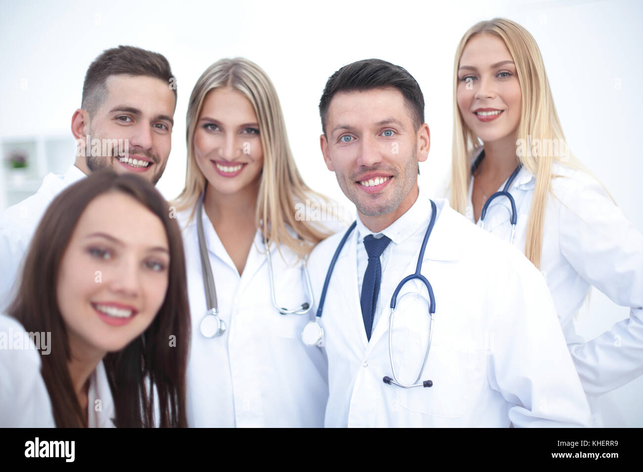 Portrait of smiling medical team Stock Photo - Alamy