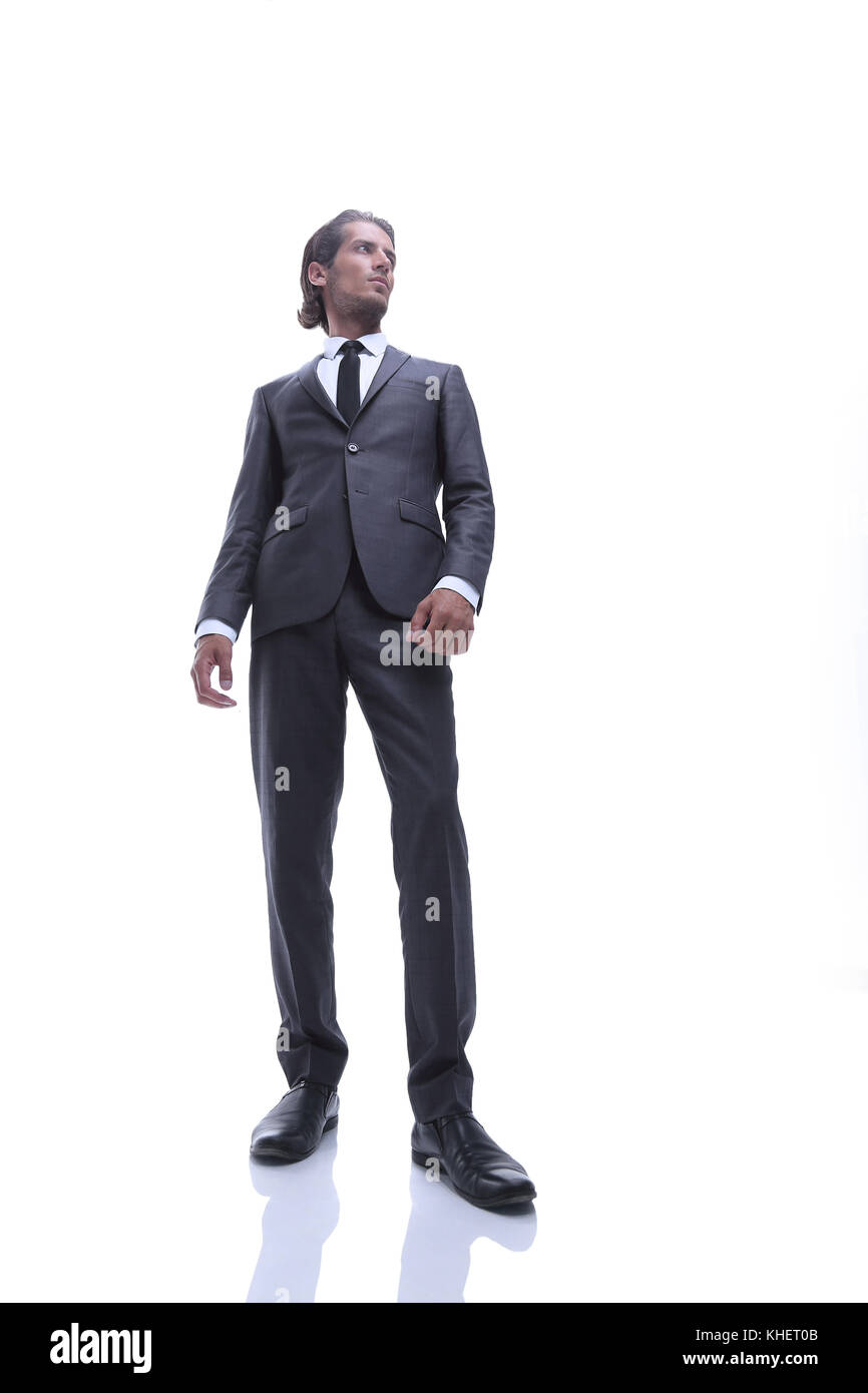 bottom view.confident young businessman Stock Photo - Alamy
