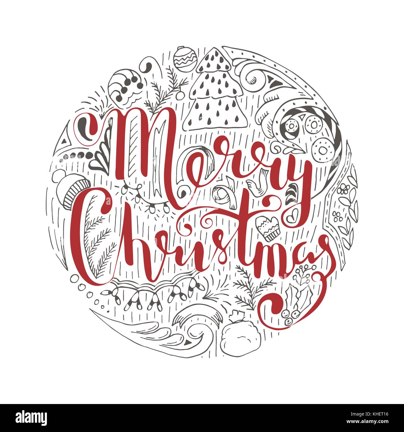 Holiday Vector Lettering, Merry Christmas Stock Vector Image & Art - Alamy