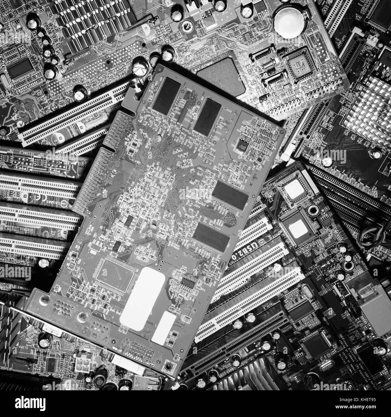 Global technology background in Black and White Stock Photos & Images ...