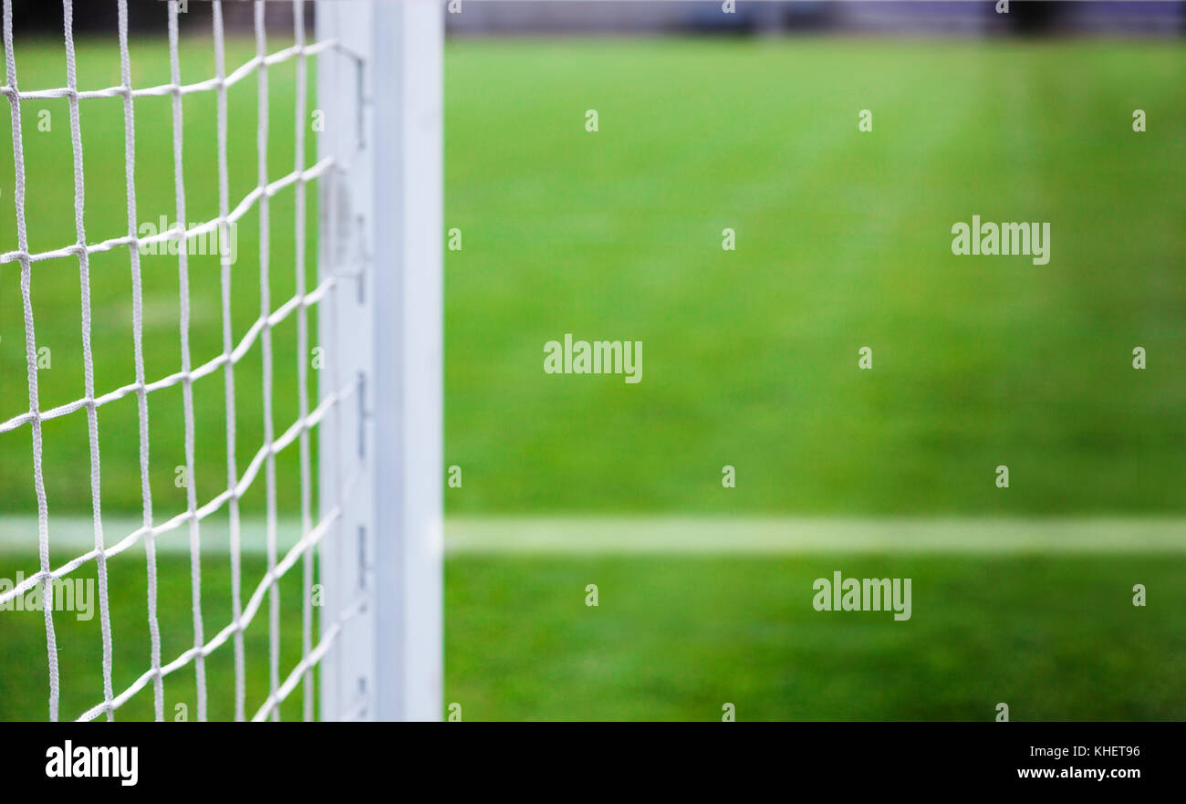 Ball in football nets hi-res stock photography and images - Alamy