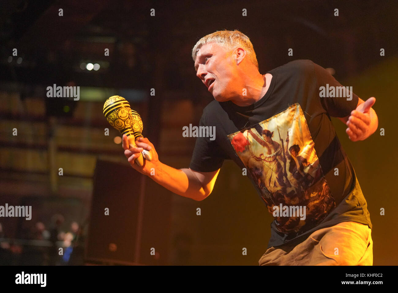London, UK. 16th Nov, 2017. Mark "Bez" Berry of The Happy Mondays ...