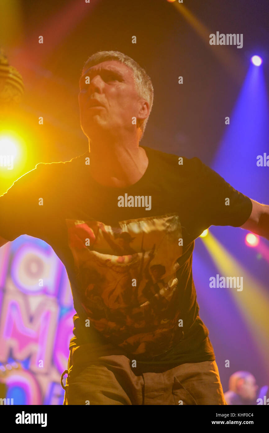 London, UK. 16th Nov, 2017. Mark "Bez" Berry of The Happy Mondays ...