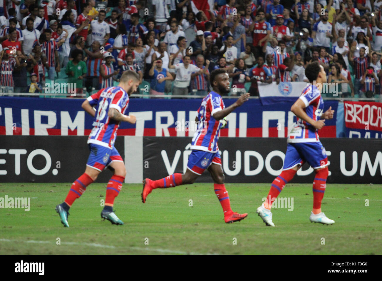 Salvador, Brazil. 16th Nov, 2017. Mendoza celebrating Bahia goal in a ...