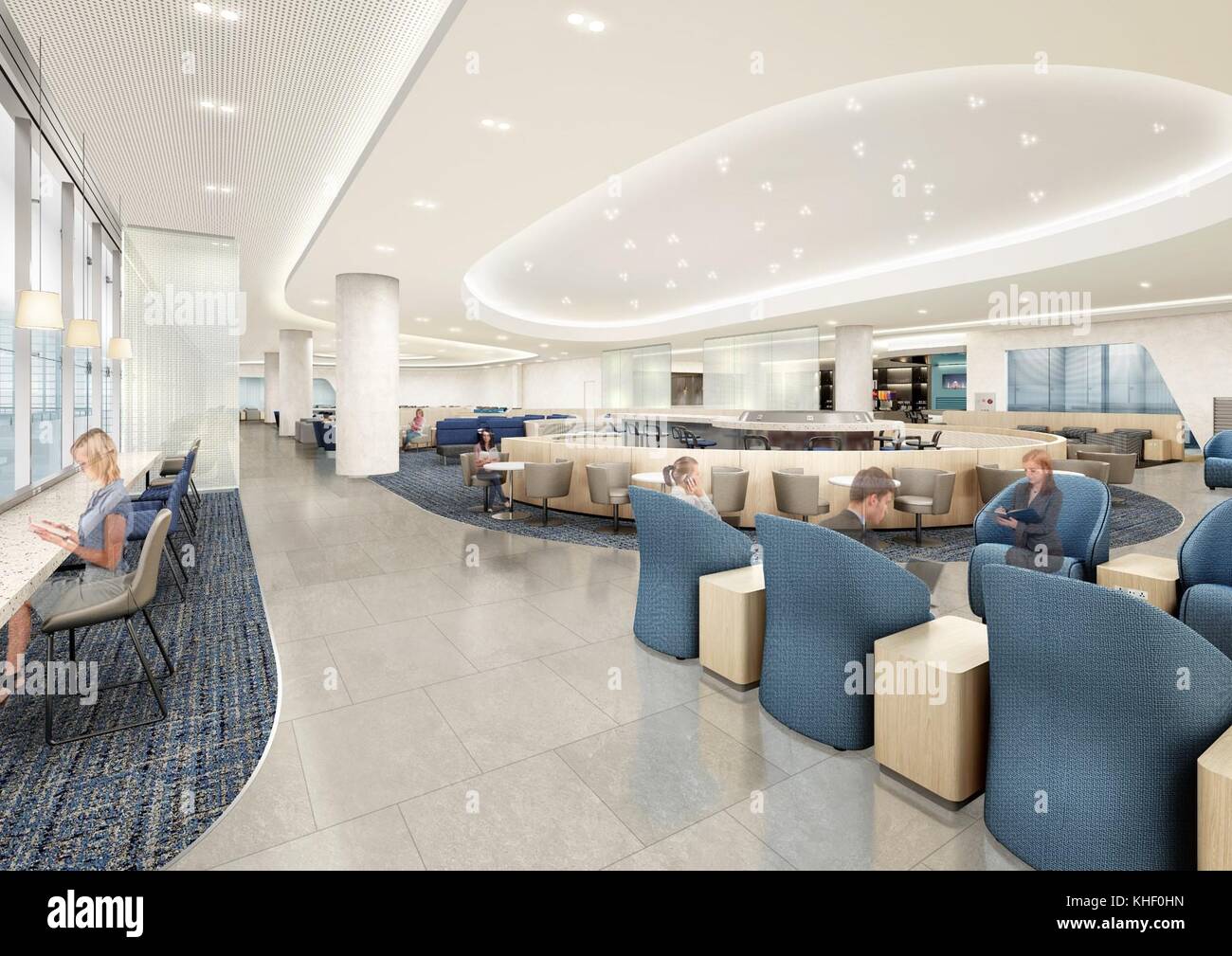 17th Nov, 2017. Korean Air premium service lounge This image shows a ...